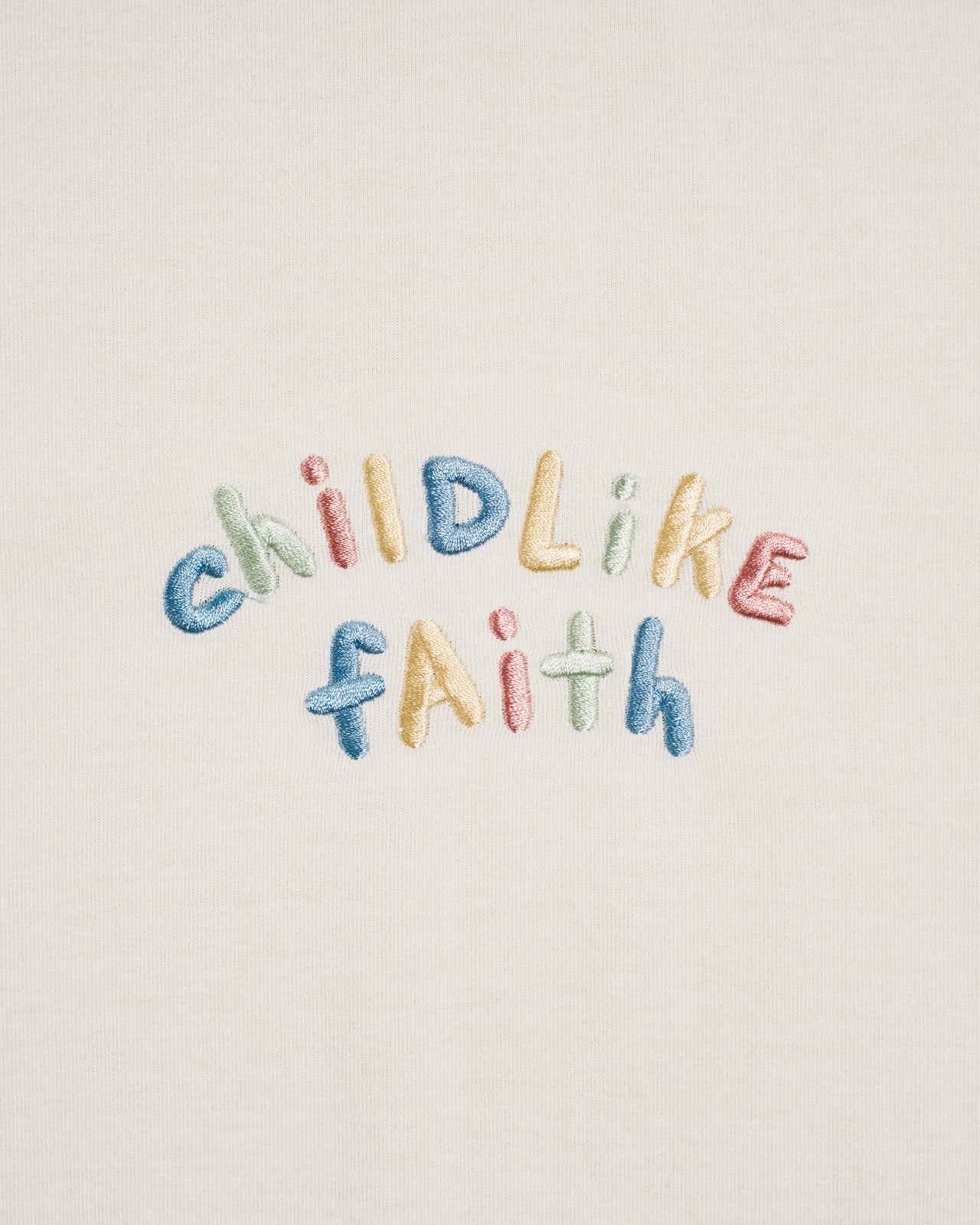 "Childlike Faith" Embroidered Essential Tee – Proclamation Coalition