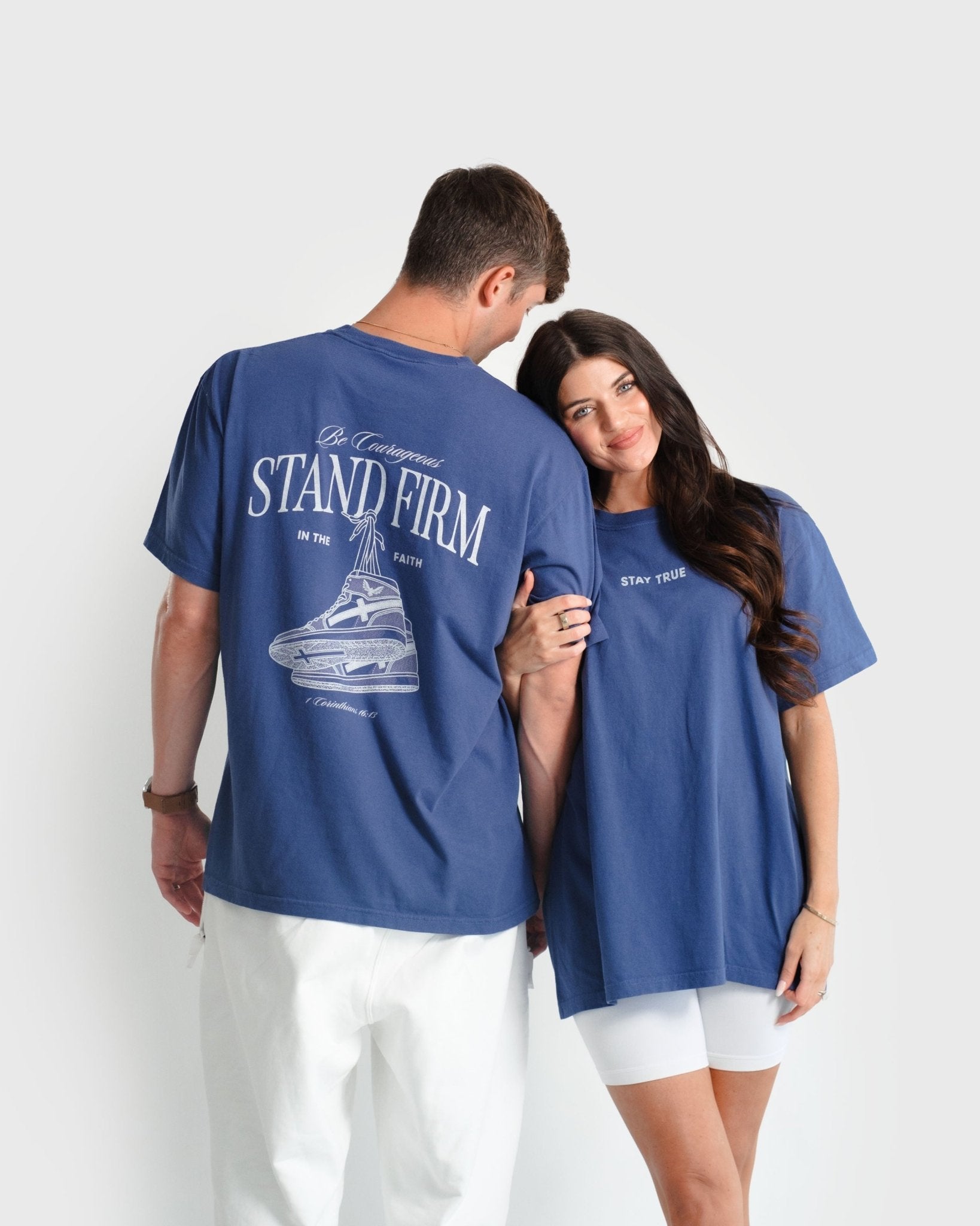 "Stand Firm X Stay True" Faded Navy Tee – Proclamation Coalition