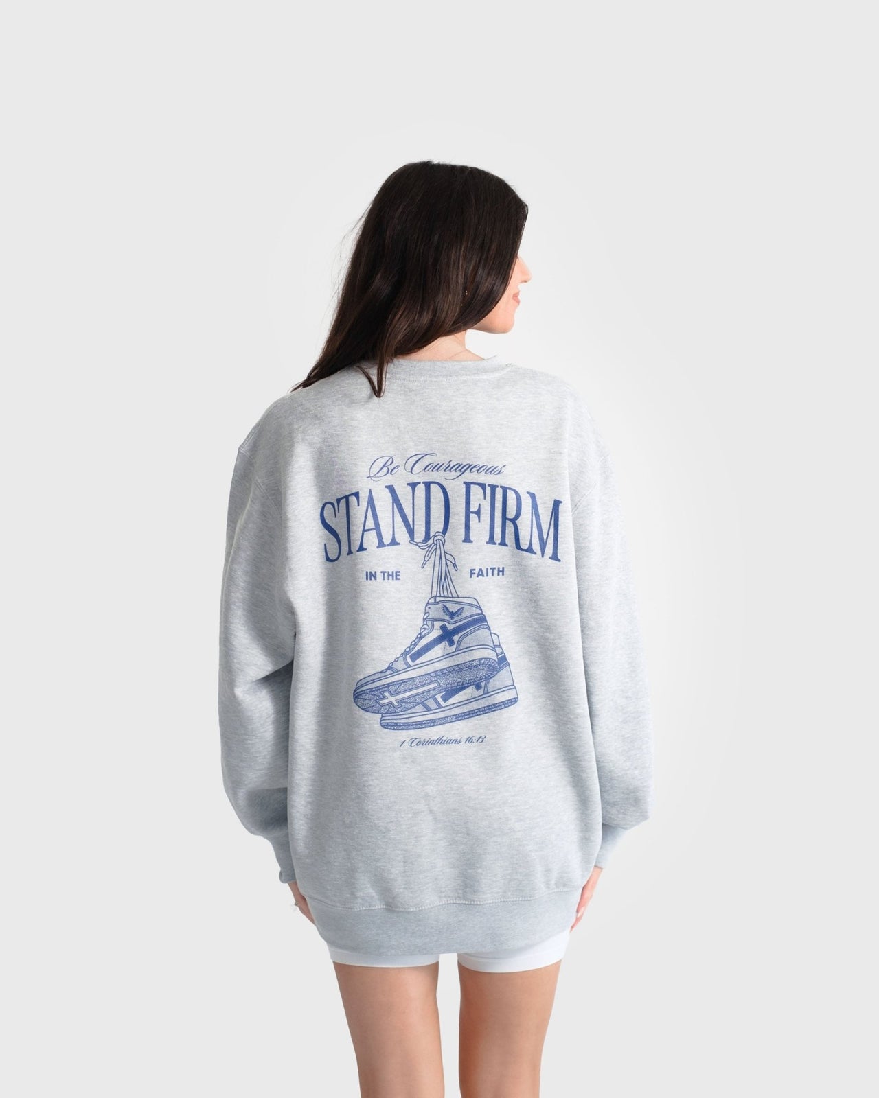 "Stand Firm X Stay True" Heather Grey Crewneck – Proclamation Coalition